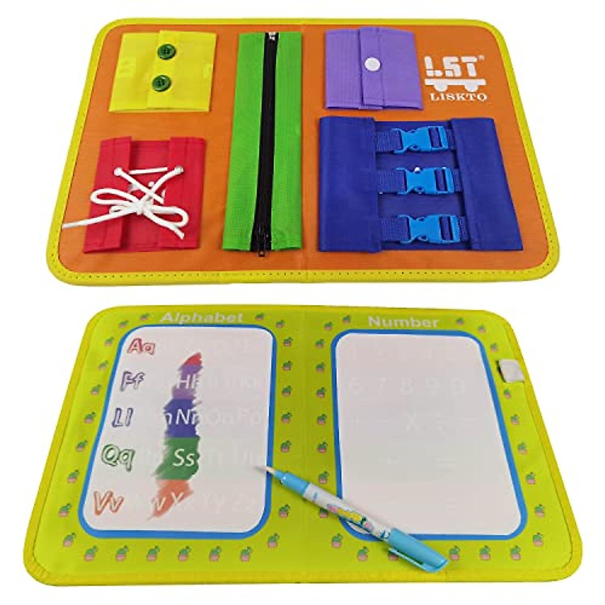LST LISKTO Preschool Early Educational Toy Dress Learning Boards & STEM Educational Learning Toy Busy Board Dress Learning Toys