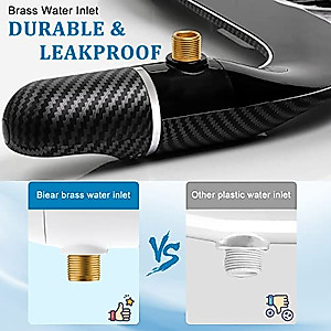 BIEAR Bidet Attachment For Toilet, Ultra-Slim Dual Nozzle Bidet Attachment Adjustable Water Pressure Non-Electric Fresh Cold Water Bidet Toilet Seat Attachment for Feminine and Posterior Wash