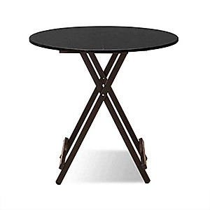 LIUZH Small Table Picnic Table and Chairs Small Table Portable Table Conference Table Folding Office Outdoor Round (Color : E)