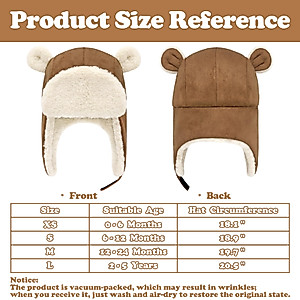 Baby Hat Baby Winter Hats 0-6 Months Baby Boy Hat Baby Boy Winter Hat Sherpa Infant Winter Hat Boy Baby Girl Winter Hat Brown
