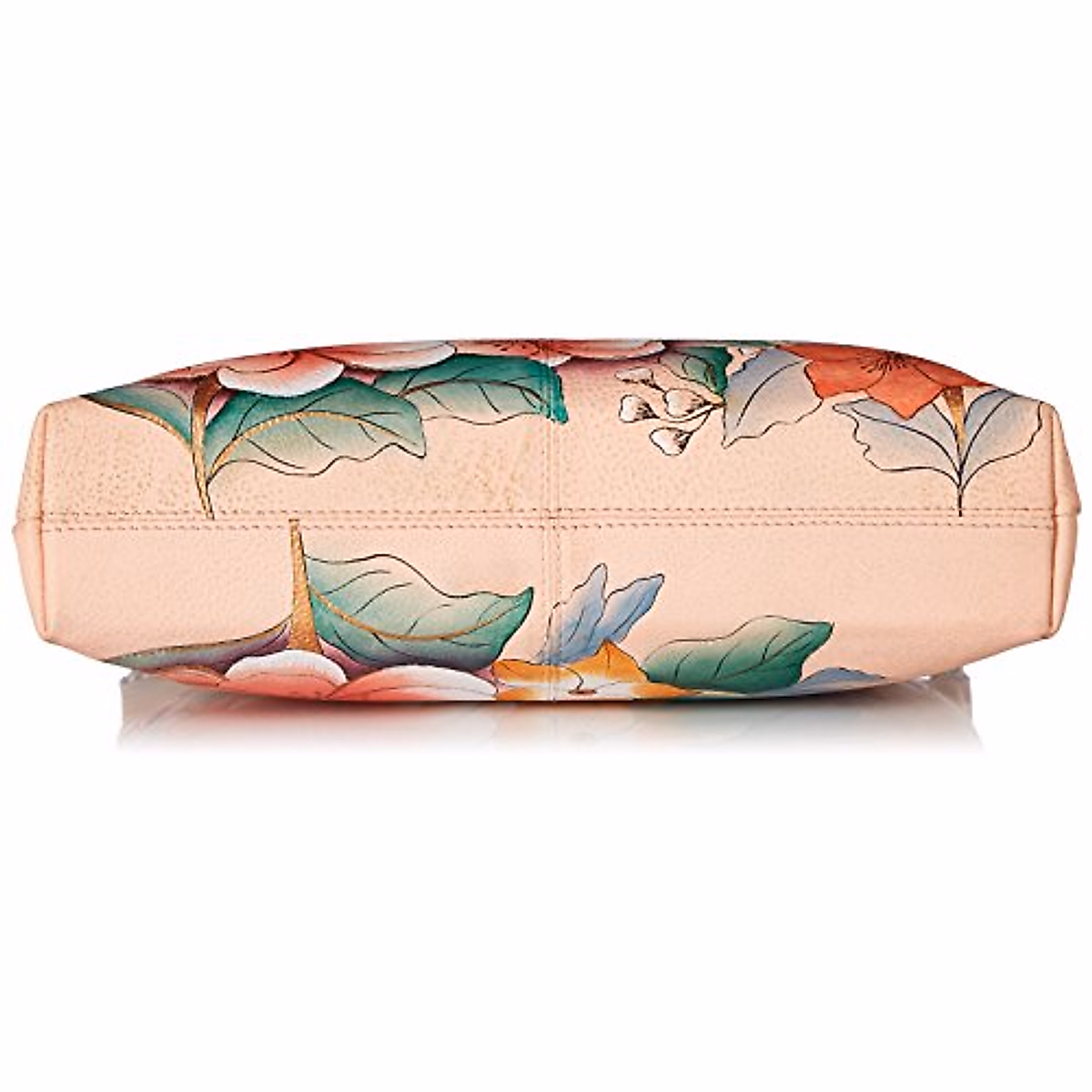 Anna by Anuschka Women's Genuine Leather Medium Crossbody with External Zipper Pocket | Hand Painted Original Artwork | Vintage Garden