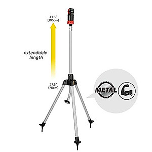 Eden 11530 Multi-Pattern Turbo Gear Drive Metal Tripod Sprinkler Plus Misting System w/Quick Connect Starter Kit, 360 Degree Coverage