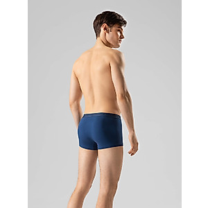 DAVID ARCHY Men's Underwear Micro Modal Dual Pouch Trunks Support Ball Pouch Bulge Enhancing Boxer Briefs for Men 3 or 4 Pack(M,Black/Dark Gray/Navy Blue/Olive Green)