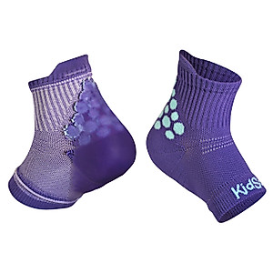 KidSole RX Gel Sports Sock for Kids with heel sensitivity from Severs Disease, Plantar Fasciitis (Toddler 11-2, Purple)