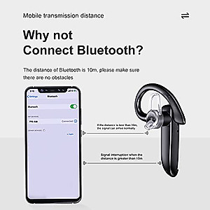 Bluetooth Headset for Cell Phone, Wireless Bluetooth 5.1 Earpiece Single-Ear Headset Hands-Free Earphones,in Mic with Charging Case, for Office Driving Calling Compatible Android/iPhone.