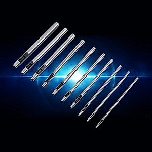 Punch Leather Tool Round Hollow Puncher Hole Craft Set for Leathercraft Belt 0.5-5mm