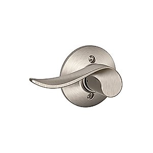 SCHLAGE Lock Company Sacramento Left Handed Lever Non-Turning Lock, Satin Nickel (F170 SAC 619 LH)