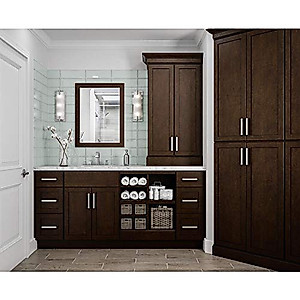 HAMPTON BAY KW3018-SJM Rsi Home Products Shaker Wall Bridge Cabinet, Java, 30" x 18"