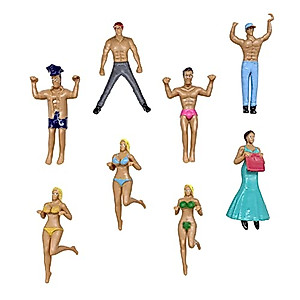 jojofuny Tiny Figurines People Wine Charms 8pcs Cocktail Wine Glass Charms Drink Glass Markers Wine Glass Markers Funny Glass Drink Markers Wine Glass Markers Charms