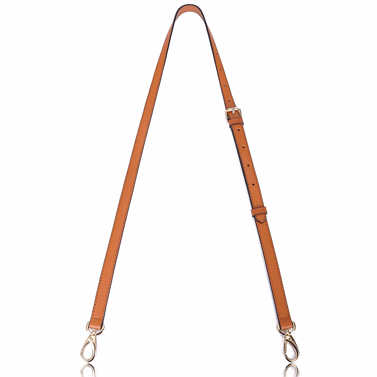 VanEnjoy Genuine Leather Adjustable Purse Strap Replacement for Crossbody Handbag - 0.71" Wide,51" Long (Khaki)