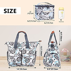 Teamoy Breast Pump Bag with Cooler Bag, Breast Pump Storage Tote with Laptop Sleeve (Up to 14") for Working Moms, Compatible with Spectra S1,S2, Medela, Dandelion(Bag ONLY)