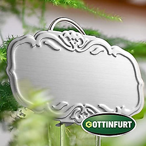 Updated Metal Plant Labels for Garden, 25 Pack Stainless Steel DIY Plant Markers Waterproof for Flowers, Vegetables, Seedlings