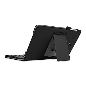FINTIE Keyboard Case for Samsung Galaxy Tab E 9.6 - Slim Fit PU Leather Stand Cover with Premium Quality [All-ABS Hard Material] Removable Wireless [Long Life Battery] Bluetooth Keyboard, Black