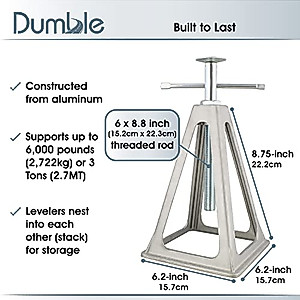 Dumble RV Stabilizer Jacks Camper Leveling Blocks 4-Pack – Heavy Duty Leveling Blocks for Trailer, Camper, Motorhome