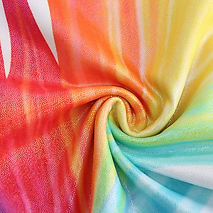 NXmaoyi Girls Gymnastics Leotards Sleeveless Dance Leotard Sportswear 5-14 Years (Diamond MutiColor, 11-12 Years)