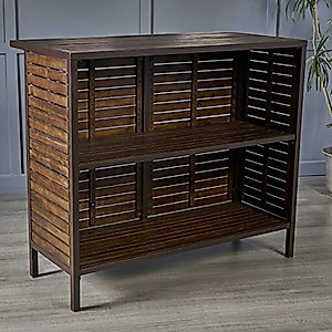 Christopher Knight Home Leni Indoor Acacia Bar Set with Rustic Metal Finish Accents, Dark Brown / Rustic Metal