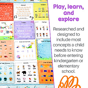 Birdy Boutique - Learning Blanket® - Kindergarten Readiness - Cozy Soft Minky - Great for Early Readers, Homeschoolers, PreK, Kindergarten - 50" X 60"