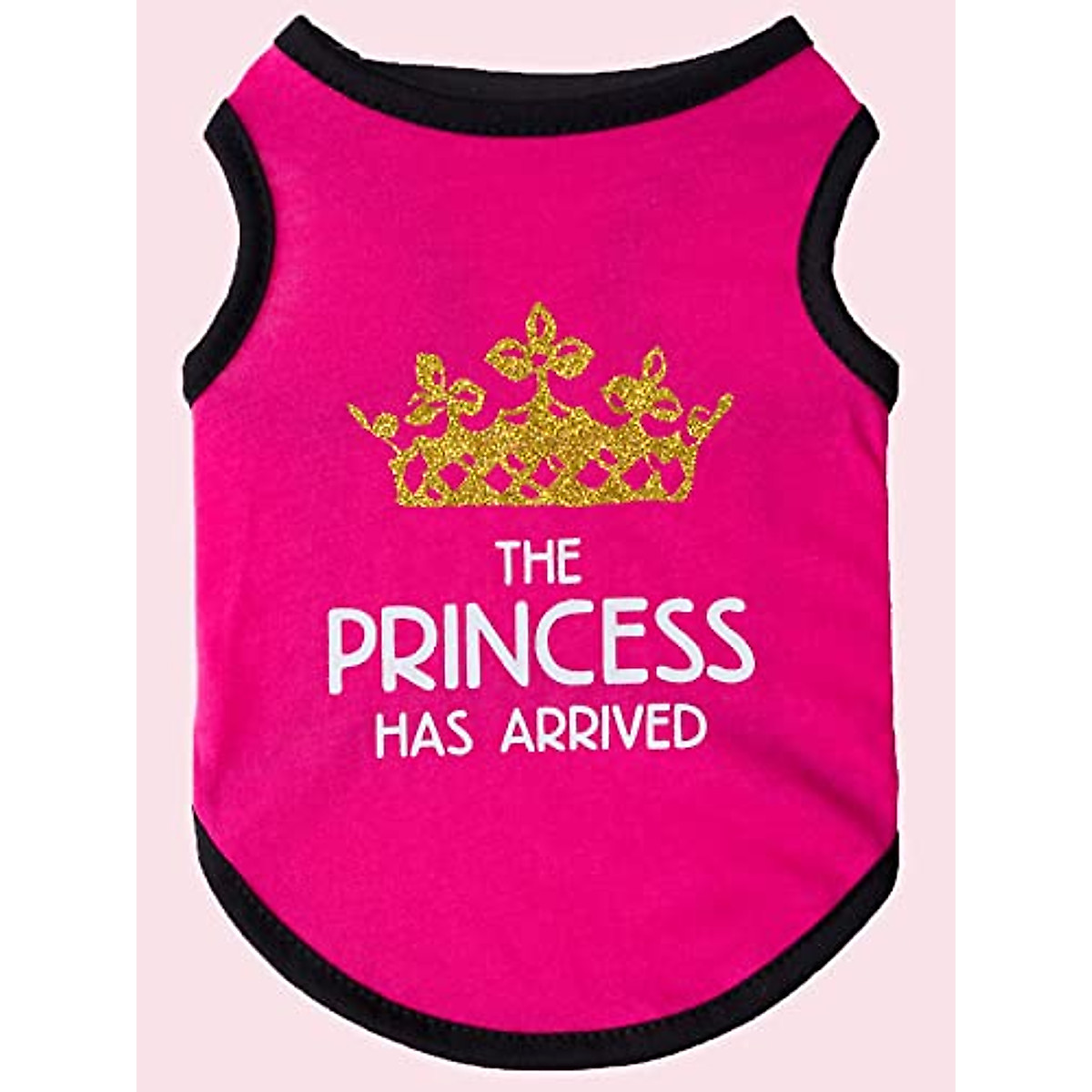 QWINEE Dog Shirt,Crown Print,Dog Vest Tank Top,Cute Puppy Clothes,Doggie Tee,Cat Dog Clothes Apparel for Small Medium Dogs Kitten Girl and Boy Multi-Colored Medium