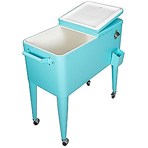 Permasteel 80 Quart Portable Picnic Cooler in Turquoise