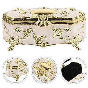 Zerodeko Box Jewelry Box Exquisite Earring Case Decorative Bracelet Case Household Earring Case Jewelry Storage Supply Jewelry Trinket Organizer Jewelry Storage Accessory Desktop Decor