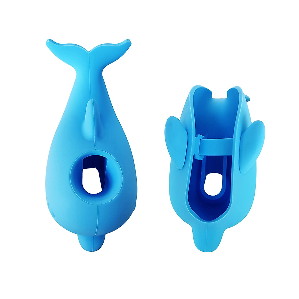 ALIBEBE Dolphin Bath Spout Cover Faucet Cover for Bathtub Baby Kids Soft Silicone Blue
