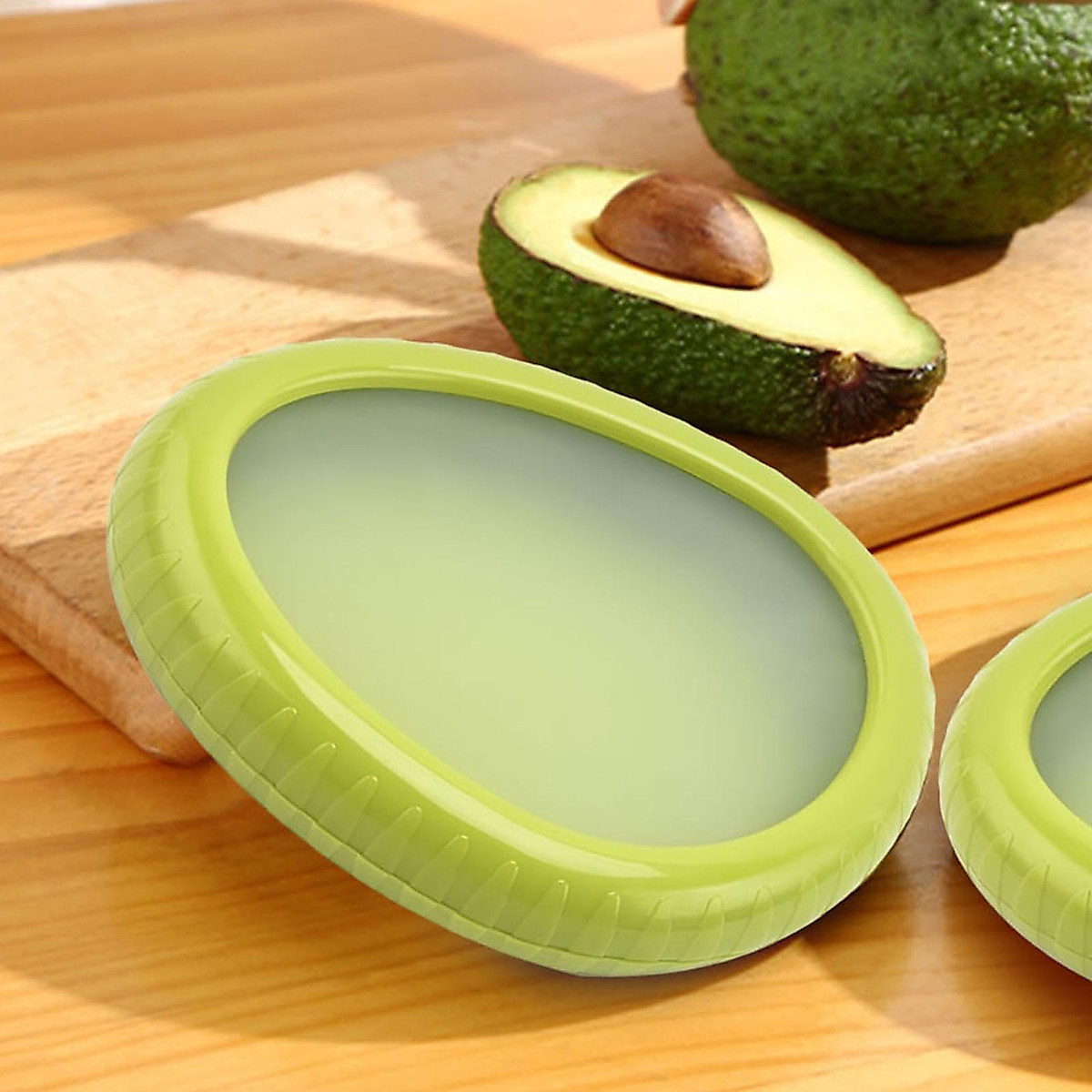 Generic Avocado Storage Organizer, 2pcs Avocado Saver Refrigerator Saver Keeper Storage Box, Fruit and Vegetable Storage Containers for Fridge, Reusable Silicone Fruit Organiser, IAM56N3SAX51KRKP1F6C