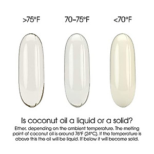 Natures Wellness Organic Coconut Oil 2000mg - Healthy Skin, Nails, Hair Growth – Extra Virgin, Cold Pressed, Unrefined Non GMO - Rich in MCT MCFA - Support Brain Function