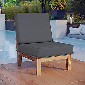 Covers & All Square Outdoor Patio Cushion Covers for Furniture, Armchair, Water, Tear & UV Resistant PU Coated Polyester Slipcover with Zippers (Pack of 2) (32" L x 32" W x 4" Thick, Charcoal Gray)