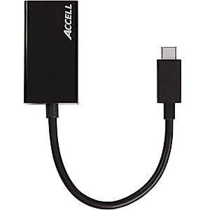 Accell USB-C to HDMI Adapter - USB 3.1 Type-C to HDMI 2.0 Active Adapter - 4K UHD @60Hz - Thunderbolt 3 compatible supporting DisplayPort Alt Mode