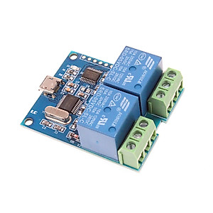 NOYITO 2-Channel Micro USB Relay Module USB Smart Control Switch USB Intelligent Control Switch (2-Channel Micro USB)
