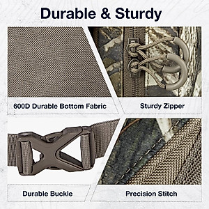 TIDEWE Hunting Backpack with Waterproof Rain Cover, 25L Hunting Pack, Durable Hunting Day Pack for Bow Rifle Gun (Next Camo G2)