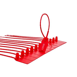 STYLIGHT - 1000 Shipping Seals, Plastic Truck Seals, Trailer Seals, Container Seals, Tamper Evident Seals, Security Seals, Numbered Sequentially (Red, 1000)