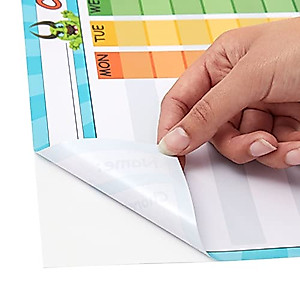 6 Pack Dry Erase Chore Chart for Kids, Reusable Behavior Reward Board with Self-Adhesive for Classroom, Monster Designs (14.5 x 11 in)