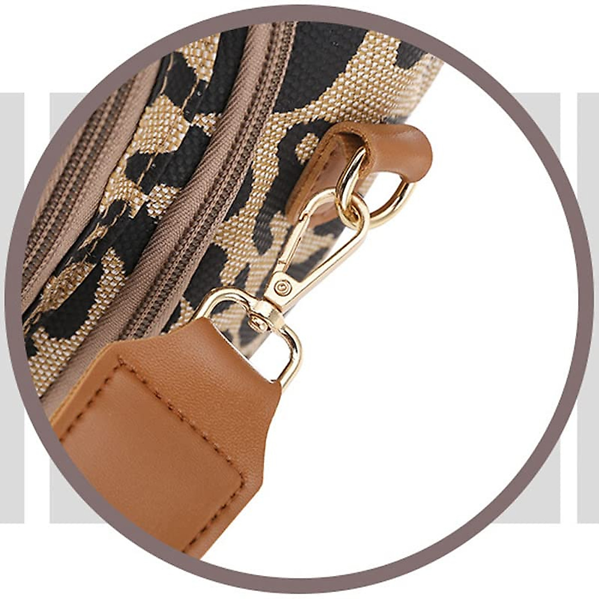 KKRAUS Leopard Print Backpack for Women Pu Leather Cheetah Print Shoulder Daypack Leopard Satchel Backpack with Handle Multipurpose (Single Zipper)