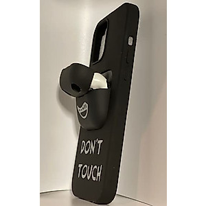 "Don't touch" iPhone 12 Pro Max case with Airpods holder