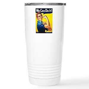 CafePress Rosie The Riveter We Ca Stainless Steel Travel Mug 20 oz. Insulated Stainless Steel Coffee Tumbler