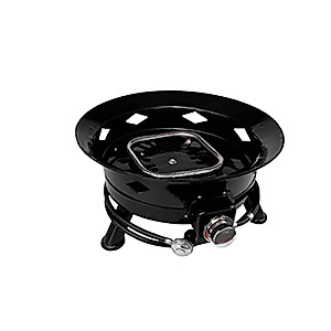 Flame King Smokeless Propane Fire Pit, 24-inch Portable Firebowl, 58K BTU with Self Igniter, Cover, & Carry Straps for RV, Camping, & Outdoor Living