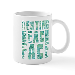 CafePress Resting Beach Face Print 15 Oz Ceramic Large Mug Ceramic Coffee Mug, Tea Cup 11 oz