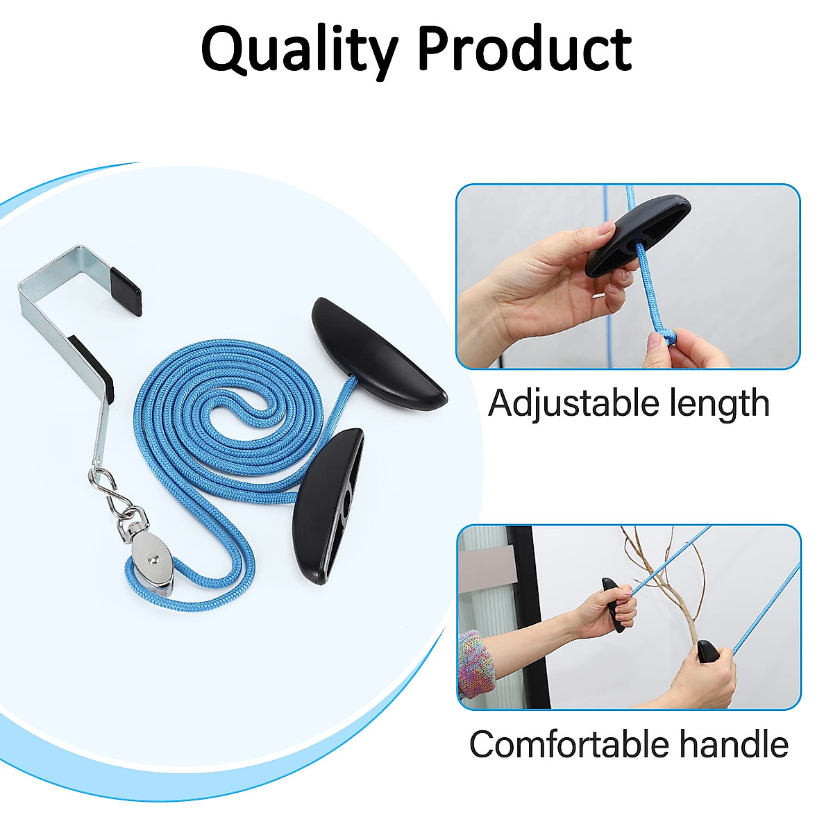 Shoulder Pulley Over The Door Physical Therapy System, Exercise Pulley for Physical Therapy, Alleviate Shoulder Pain and Facilitate Recovery from Surgery (Blue)