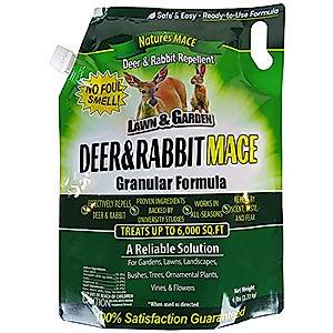 Nature's MACE Deer & Rabbit Repellent 6lb / Covers 6,000 Sq. Ft. / Repel Deer from Your Home & Garden / Safe to use Around Children, Plants & Produce / Protect Your Garden Instantly
