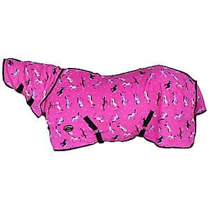 CHALLENGER 78" Horse Soft Fleece Cooler Exercise Moisture Wick Blanket Liner Sheet Neck 4395N