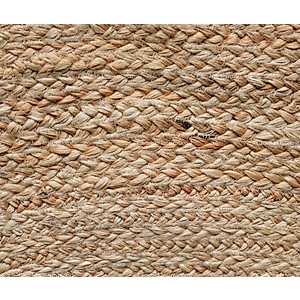 Chouhan International 4x4, 5x5, 6x6,feet Natural Jute Scallop Round Rug, Floor Scalloped Edge Rug Braided Boho Eco Large Circular Handmade Area Rugs