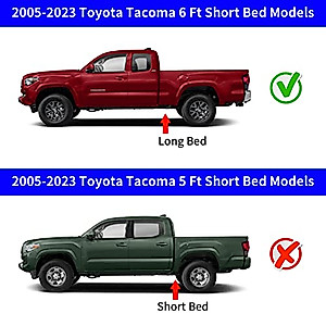 Rongtaod Fit 2005-2023 Toyota Tacoma Bed Mat Truck Bed Liner for 6ft Long Bed 2022 Tacoma Accessories (6 Ft Truck Bed Mat)