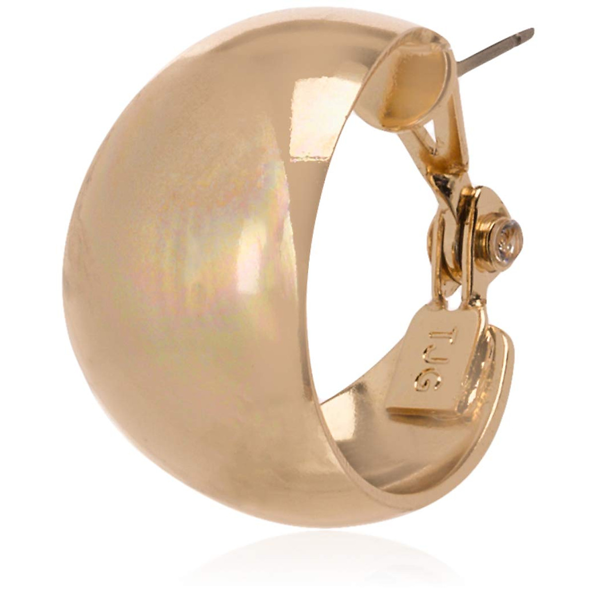 Anne Klein Classics Gold-Tone Band Hoop Earrings