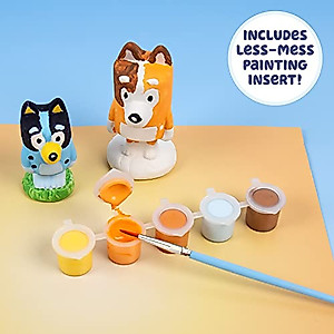 Bluey Paint Your Own Figurines – Ceramic and Bingo Figurines for Kids to Paint – Fun Painting Kit – Creative Toys for Kids, Great for Birthday Parties & Sleepovers,Multi