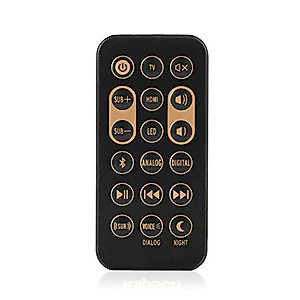 Loyeenha Remote Control for Klipsch R4B R-4B 1062590 RSB8 RSB-8 SB6 RSB6 RSB-6 RSB-3 RSB3 Sound Bar Speaker and Coin Battery
