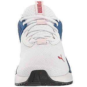 PUMA Mens Pacer Future Sneaker, PUMA Mens White-Clyde Royal-for All Time Red, 9