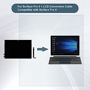 LCD Display Surface Pro 5 Replacement LCD Touch Screen Display with LCD Flex Conversion Cable for Microsoft Surface Pro 4 1724 Digitizer Full Assembly Parts