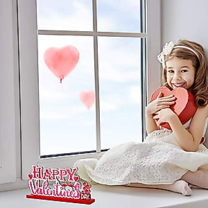 3 Valentine's Table Decoration Signs Be Mine Sign Love Happy Valentine Table Centerpiece Flamingo Wooden Party Decorations for Holiday Valentine's Dinner Party Coffee