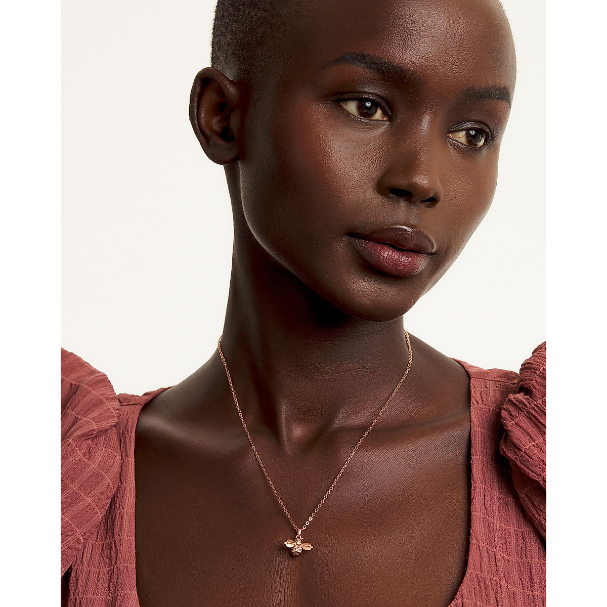 Ted Baker Women's Bellema Bumble Bee Pendant Necklace Brushed (Rose Gold-Tone Plated)